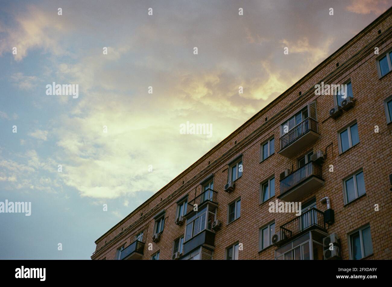 Soviet Union panel house in Moscow Stock Photo - Alamy