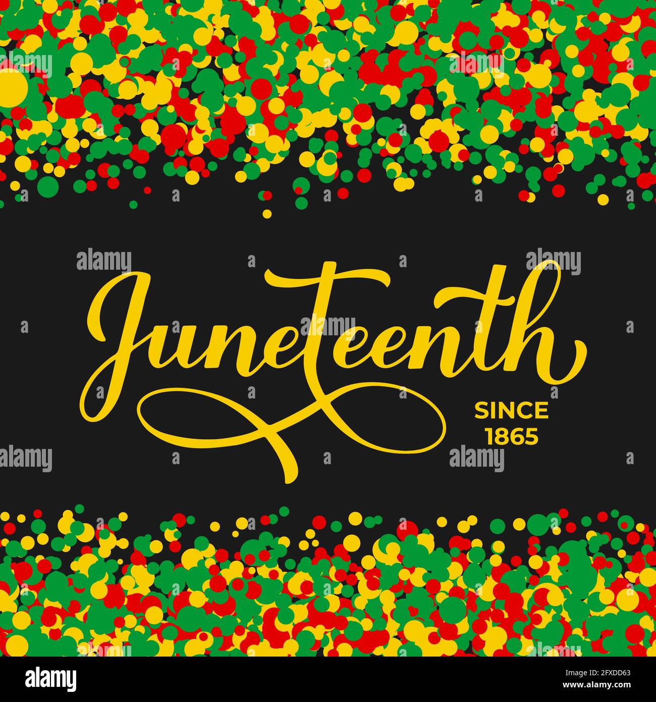 Juneteenth handwritten typography poster. African American holiday on ...