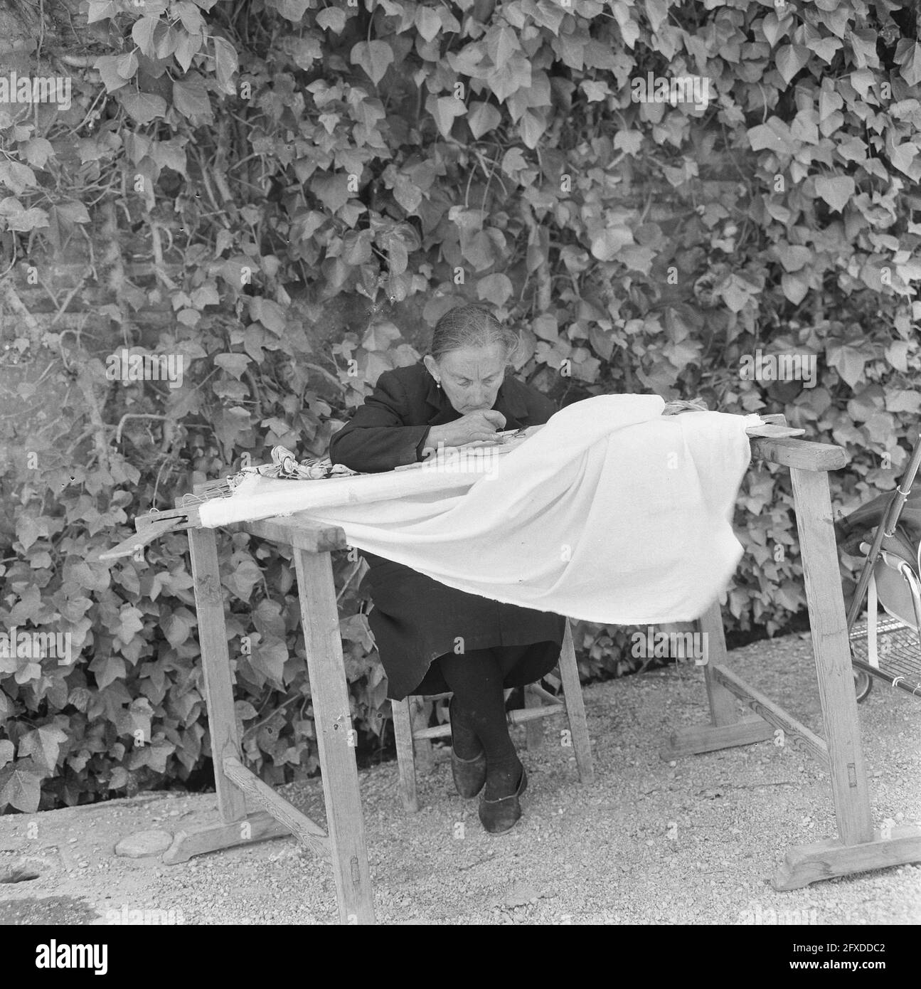 Lace worker Black and White Stock Photos & Images - Alamy