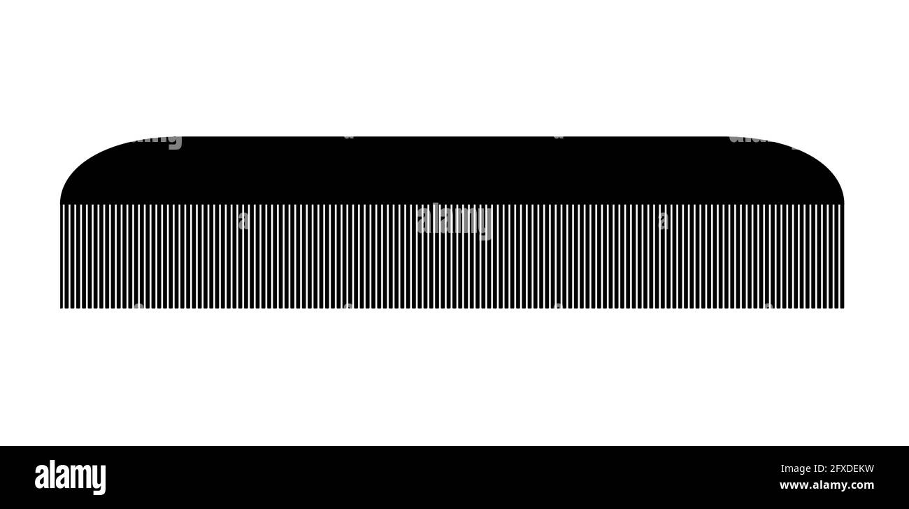 A graphic illustration of A hair comb for use as an icon, logo or web ...