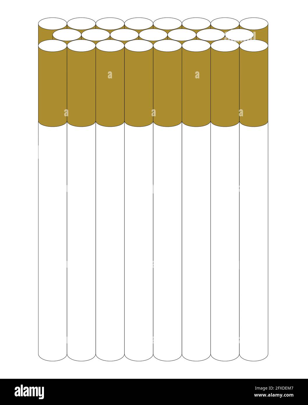 A graphic illustration of Twenty Cigarettes for use as a web decoration ...