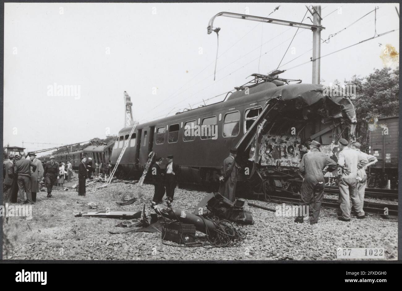 Railroad accident near Woensel. Collision of the express train from ...