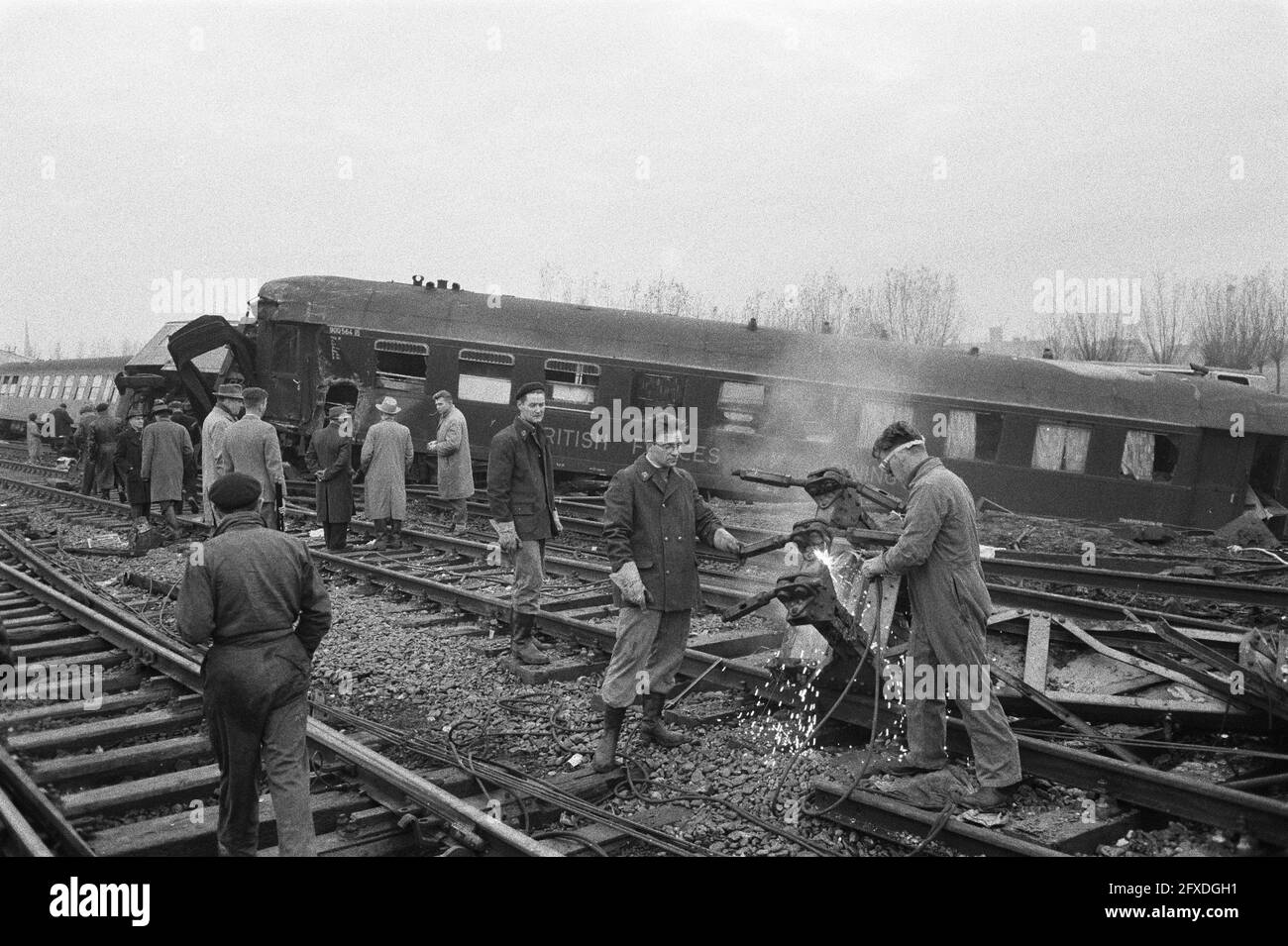 Railroad accident near Woerden, British military train, November 22 ...