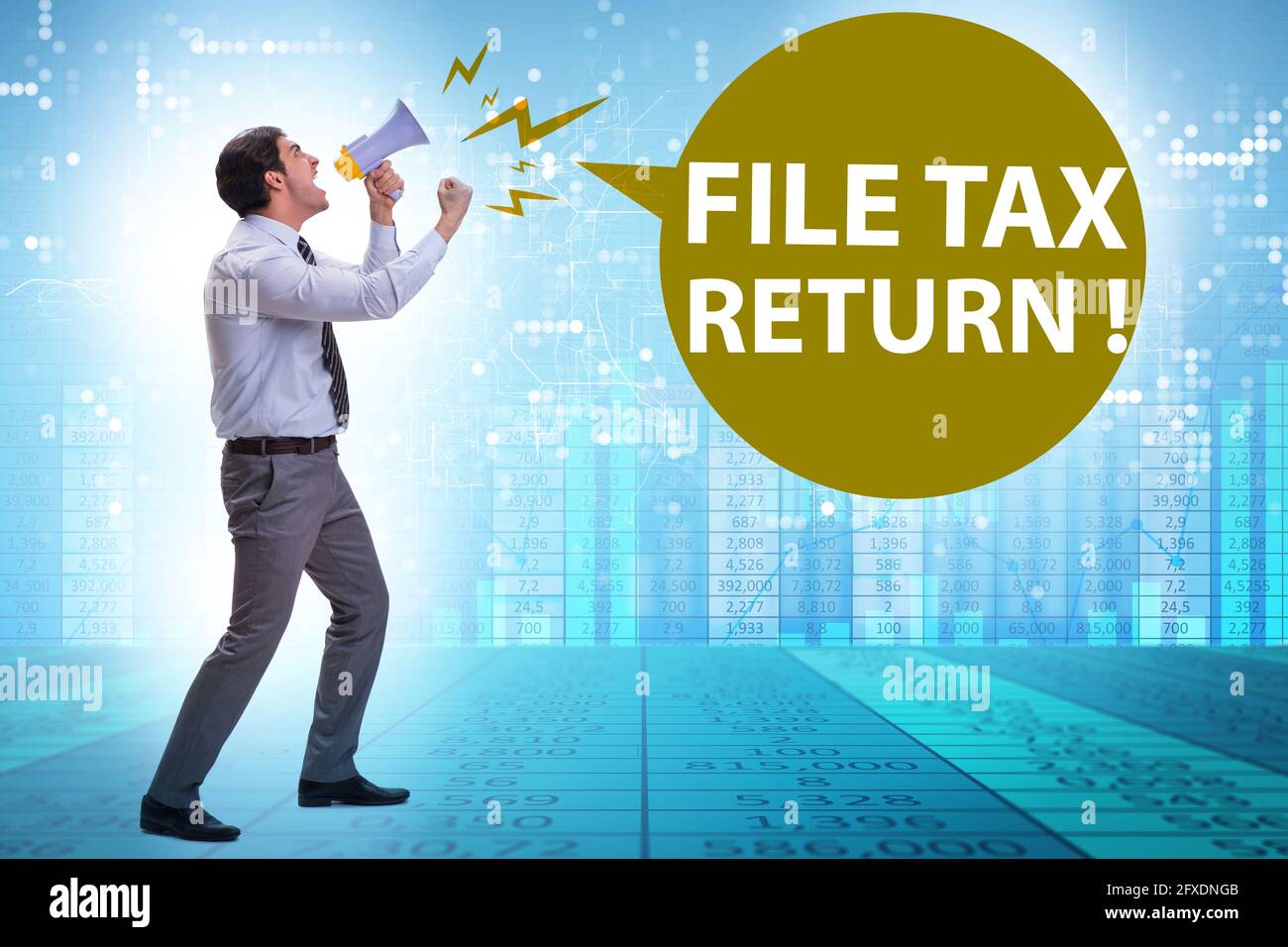 Concept of the annual tax return submission Stock Photo - Alamy