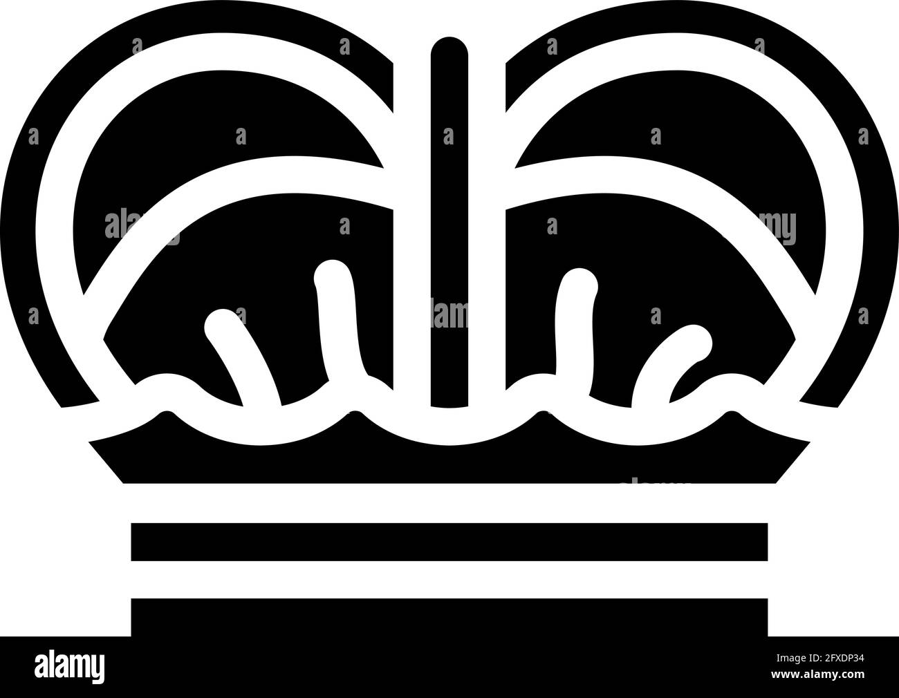 crown spain king glyph icon vector illustration Stock Vector Image ...