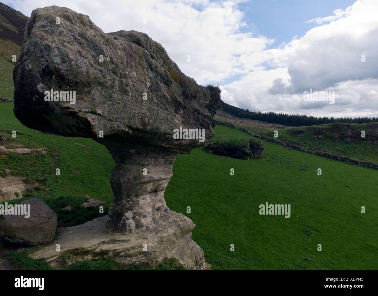 Bunnet Stane or Bonnet Stone is a rock formation. Scotland. U.K Stock ...