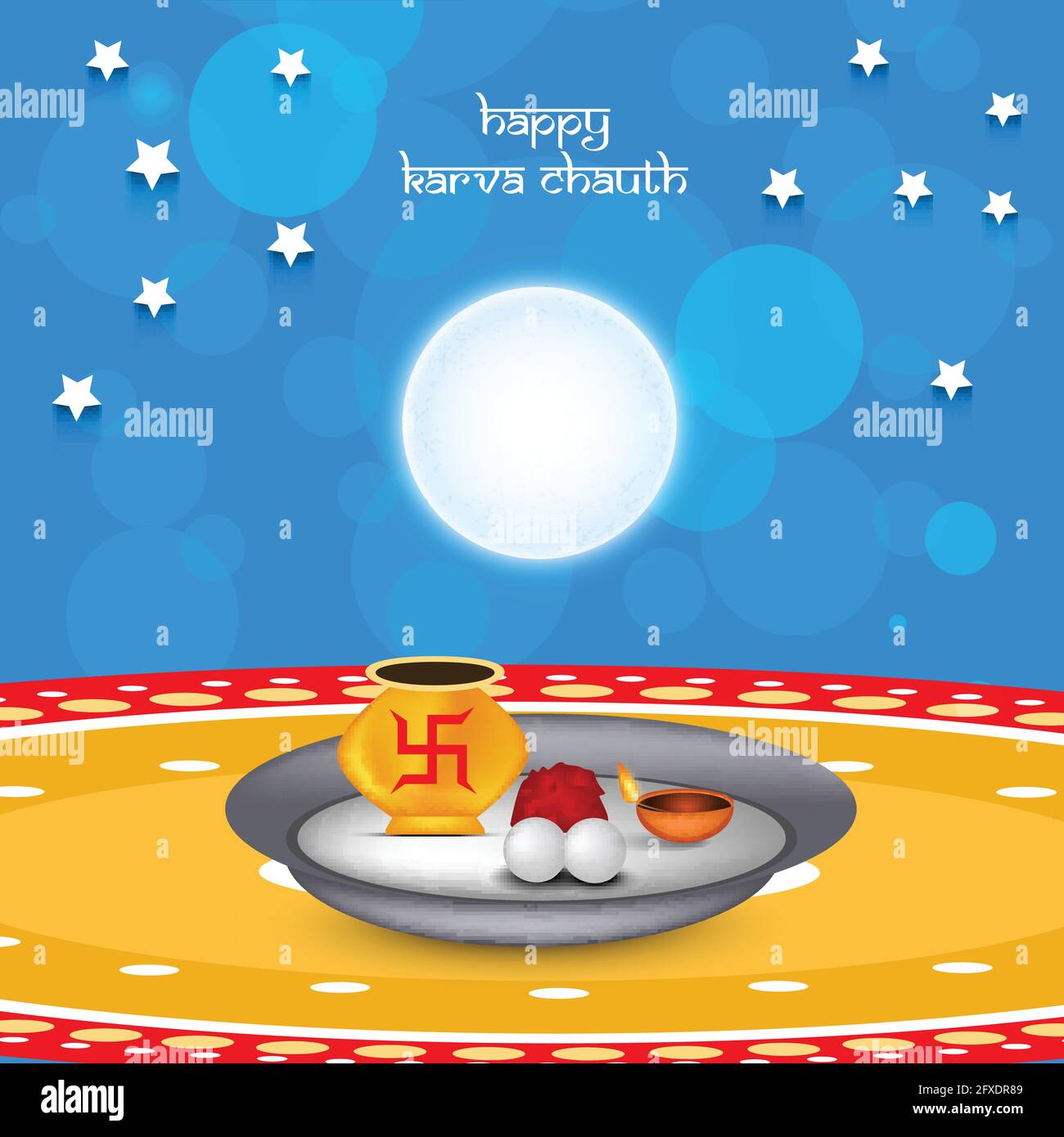 Karva Chauth background Stock Vector Image & Art - Alamy
