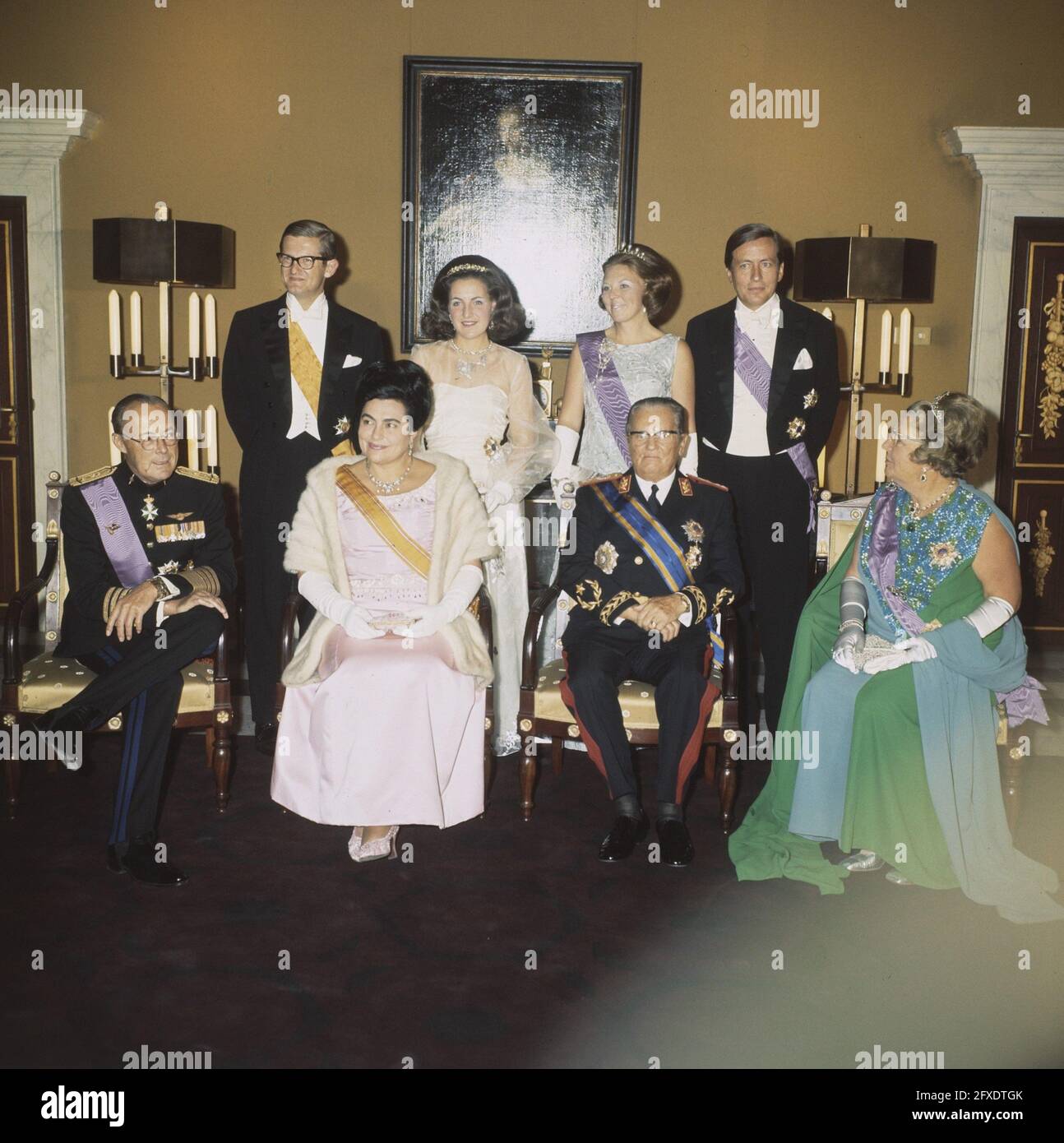 Tripod photo visiting President Tito, President Tito and wife Jovanka ...
