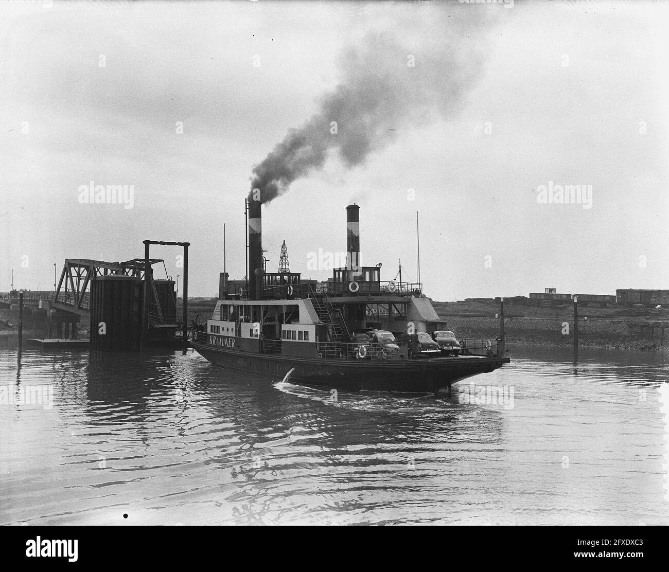 Steam ferry sailing Black and White Stock Photos & Images - Alamy