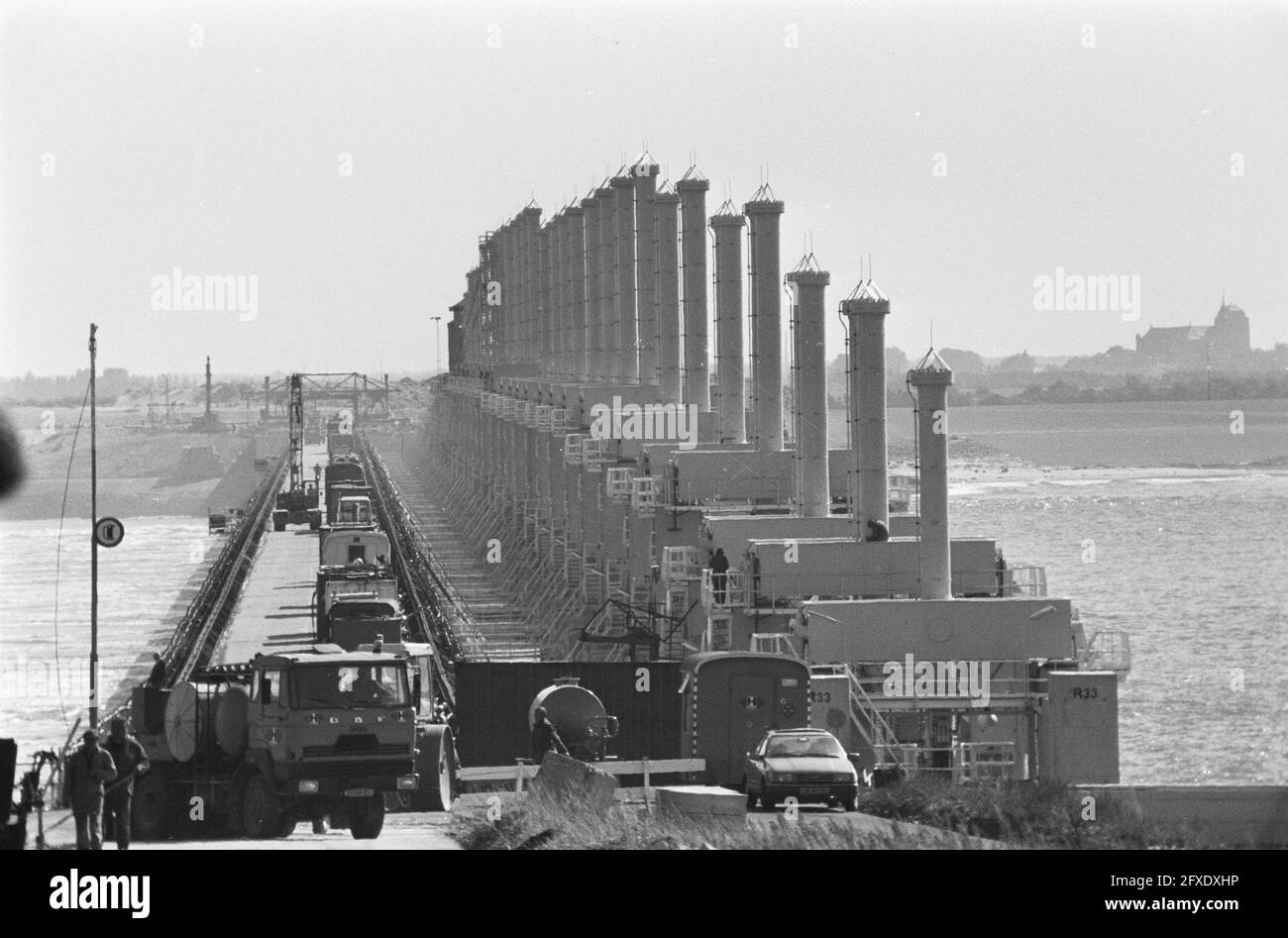 Eastern scheldt storm surge barrier almost complete hi-res stock ...