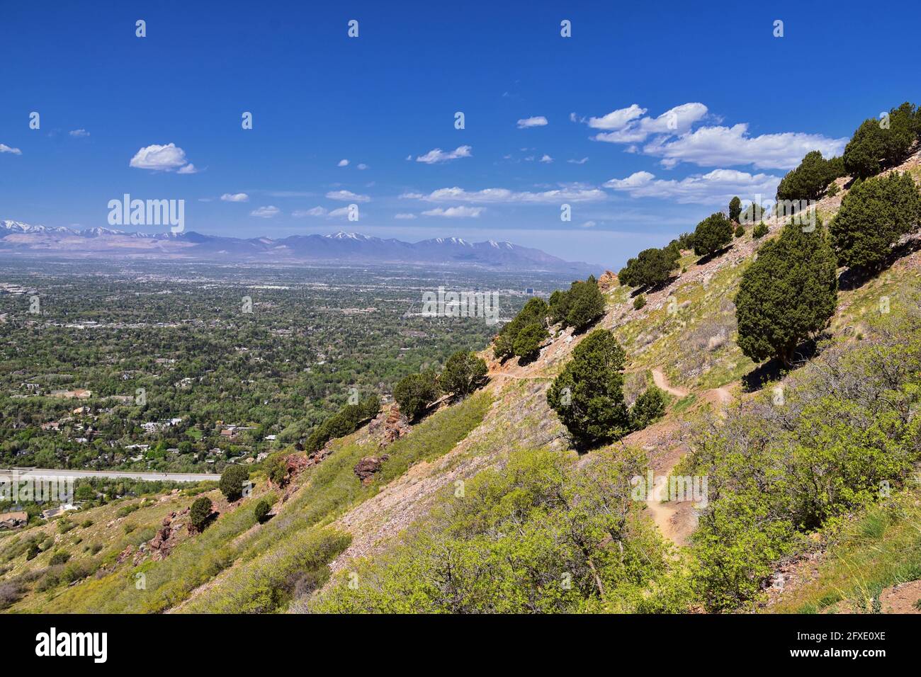 Wasatch Front Mount Olympus Peak hiking trail inspiring views in spring ...