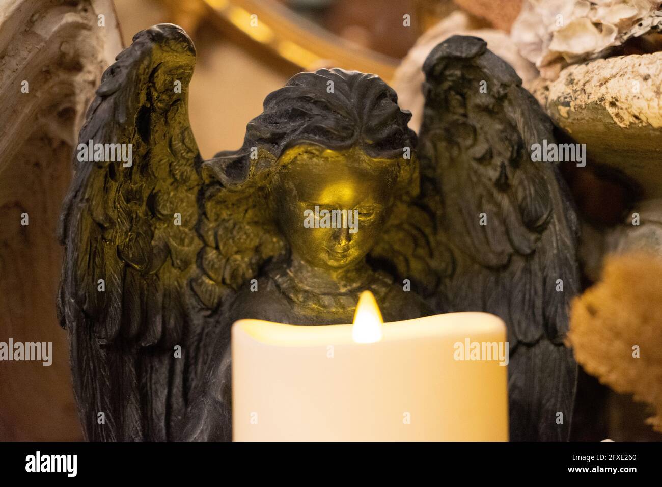 Angel wings fire hi-res stock photography and images - Alamy