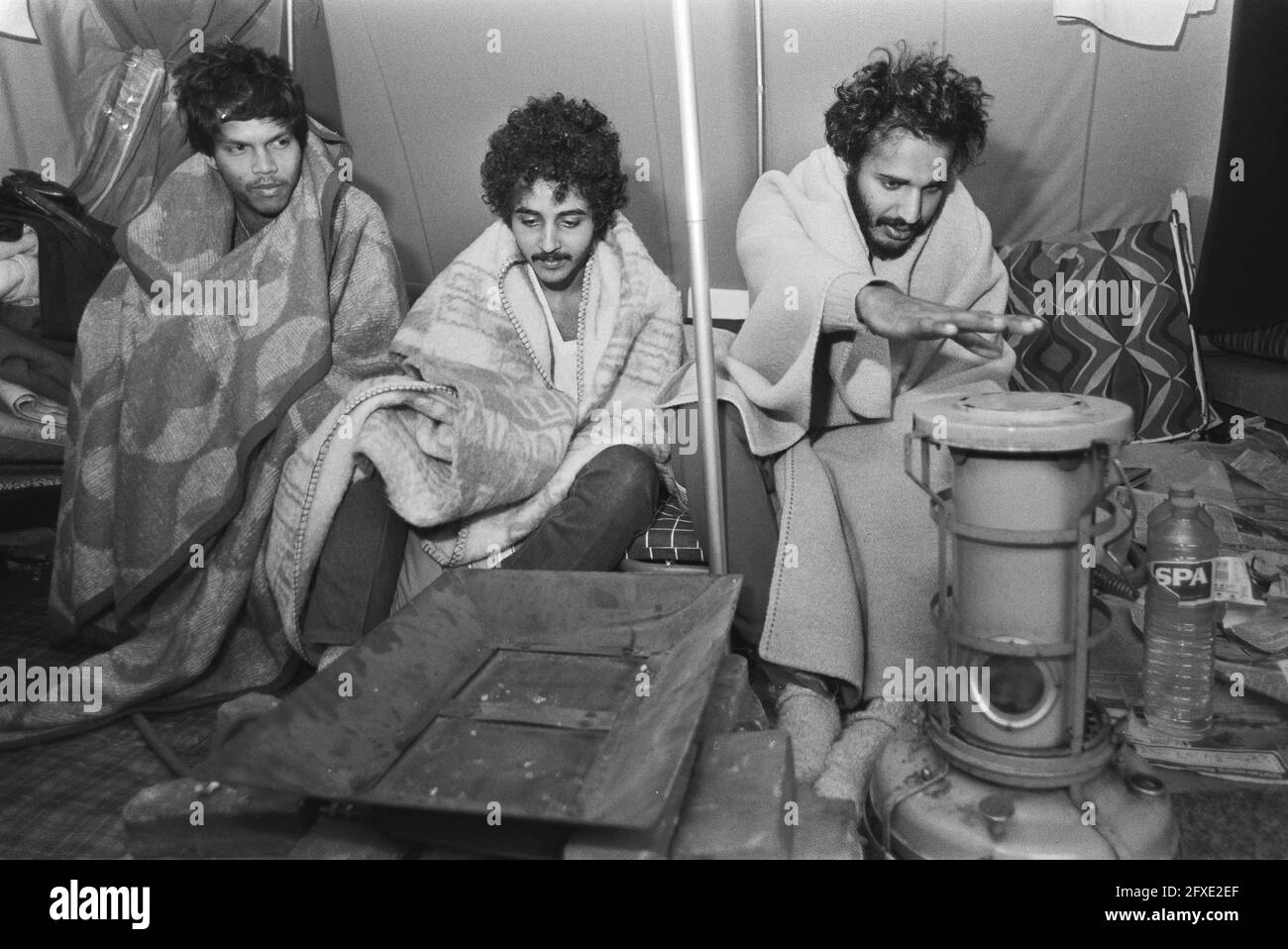 Surinamese hunger strikers at the Binnenhof in protest against Mr ...