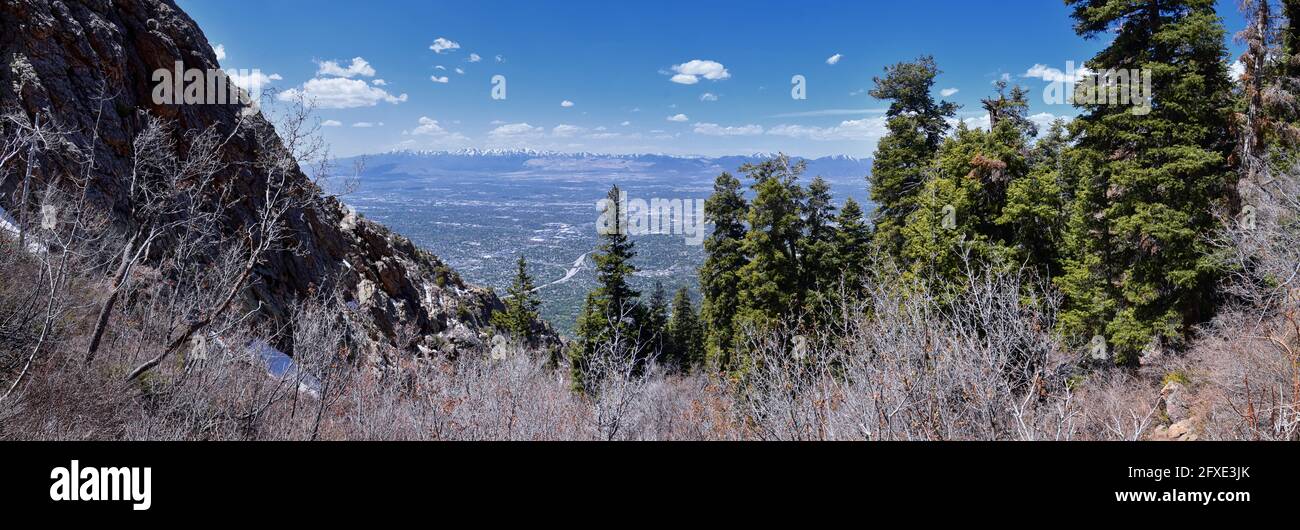 Wasatch Front Mount Olympus Peak hiking trail inspiring views in spring ...