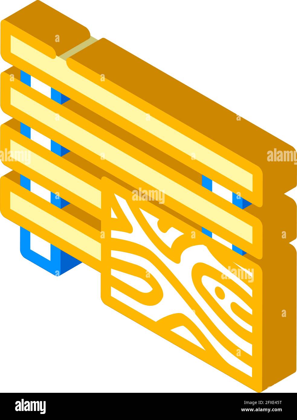 treated wood building material isometric icon vector illustration Stock ...