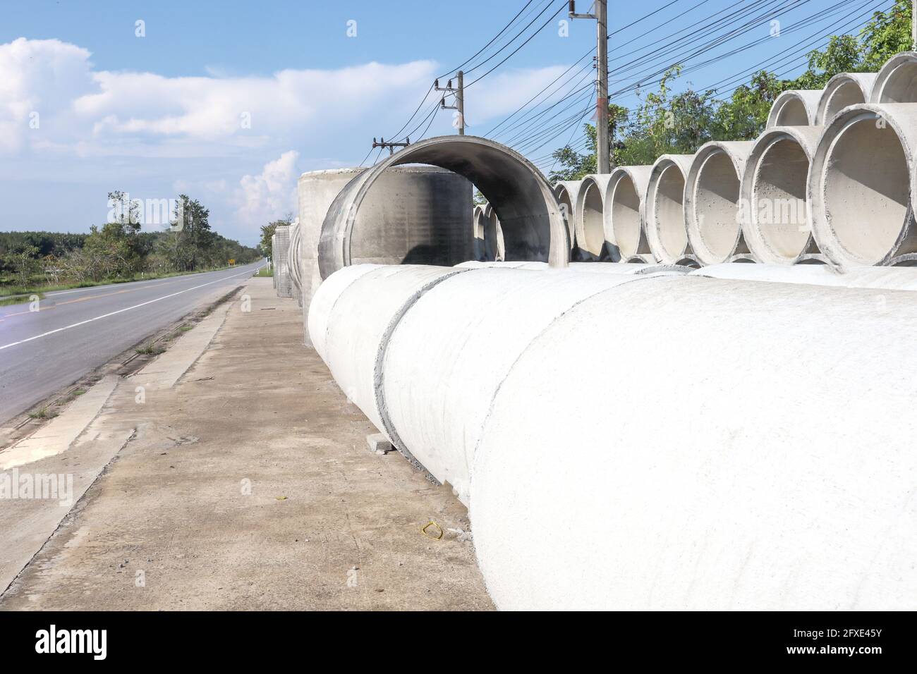 tube concrete building along the road Stock Photo - Alamy