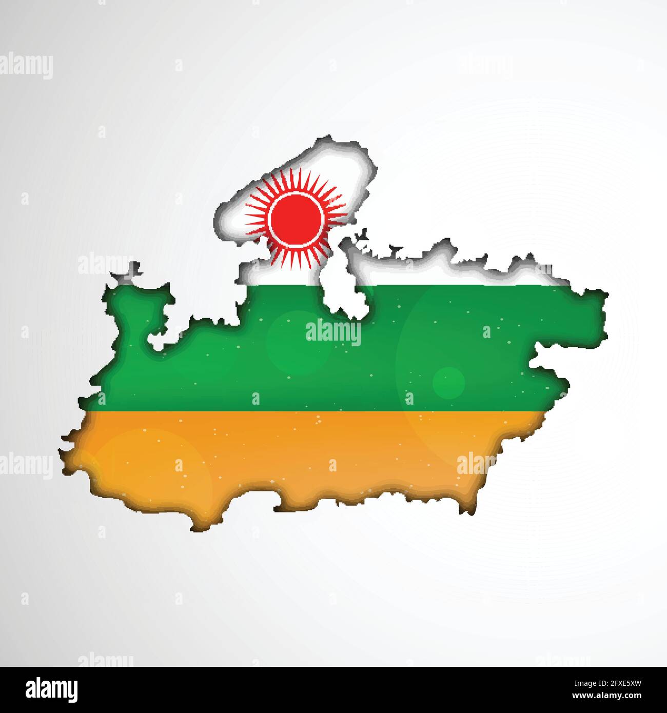 Madhya pradesh map hi-res stock photography and images - Alamy