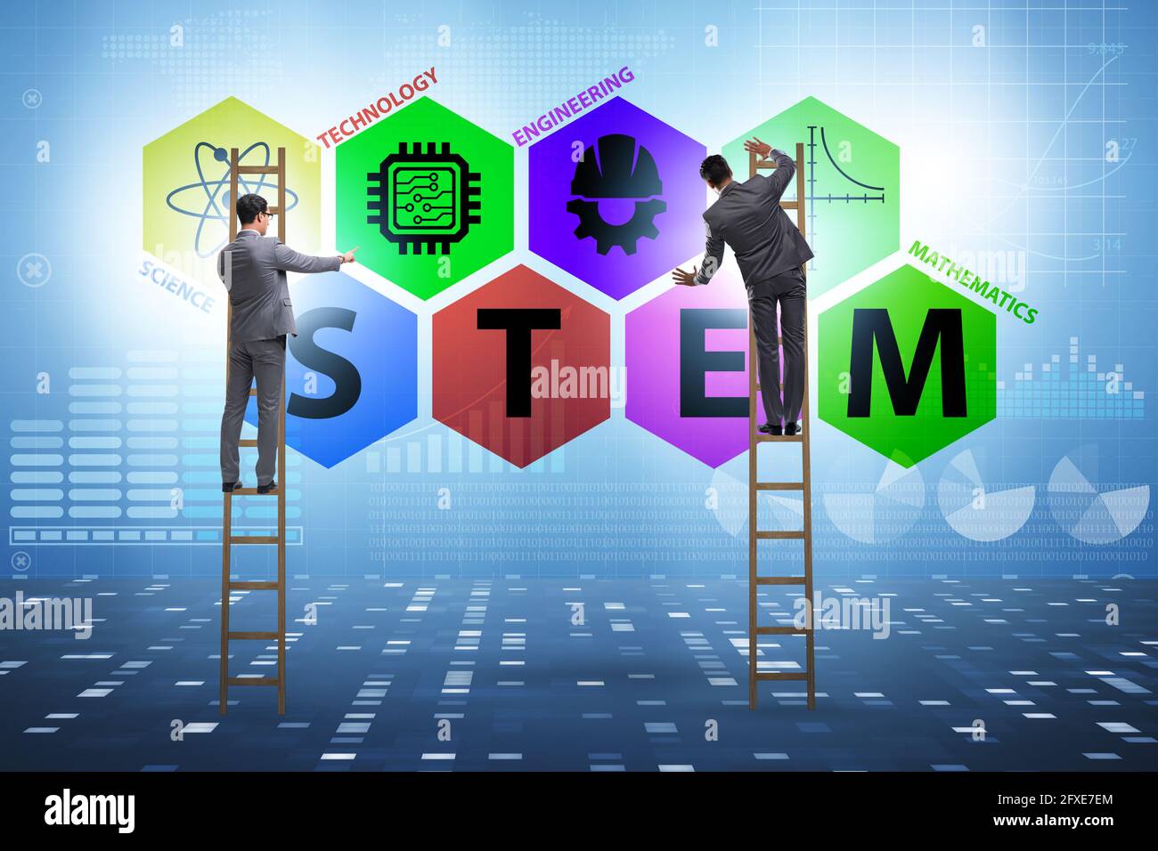 Business people in the STEM education concept Stock Photo - Alamy