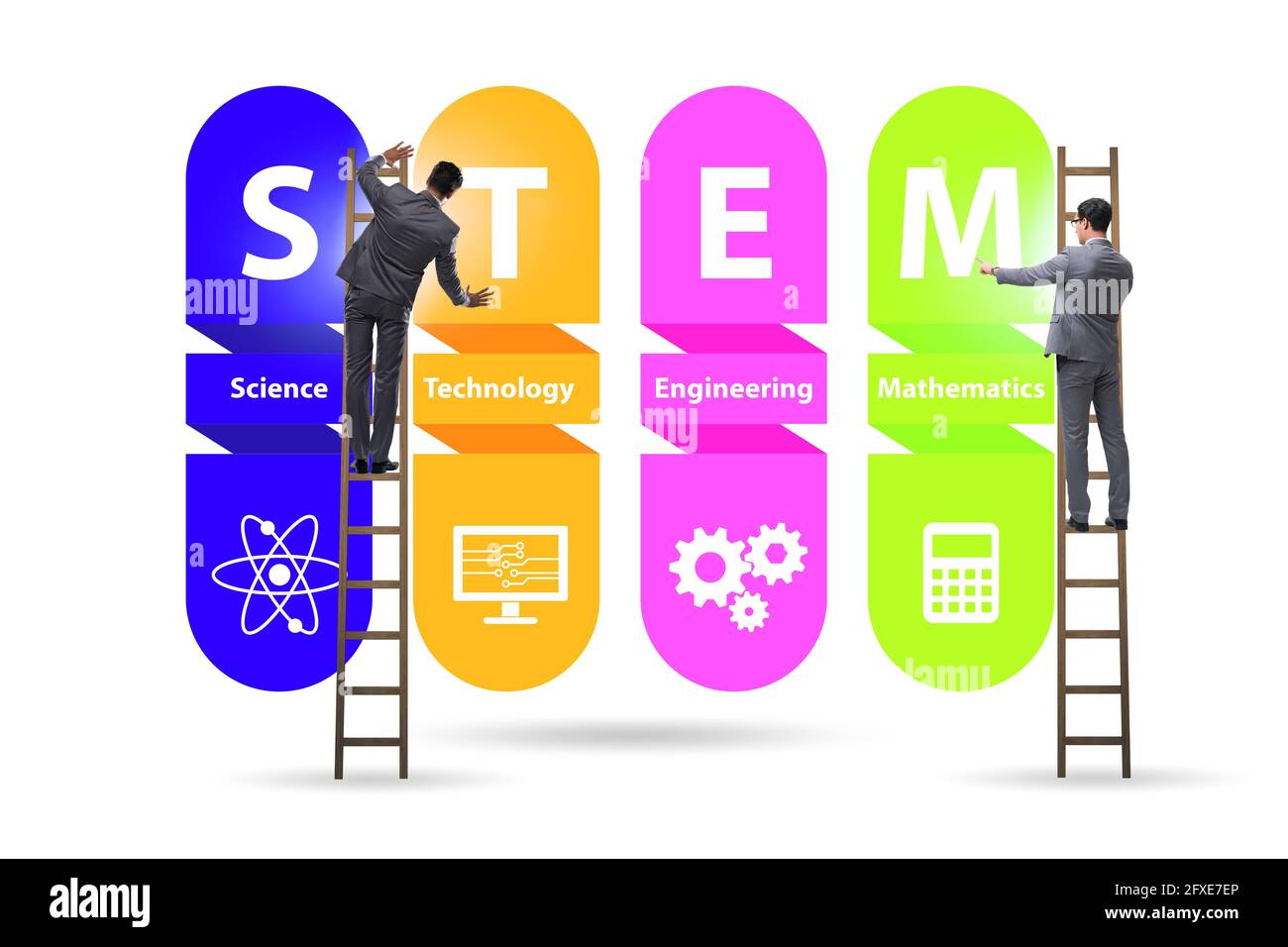 Business people in the STEM education concept Stock Photo - Alamy