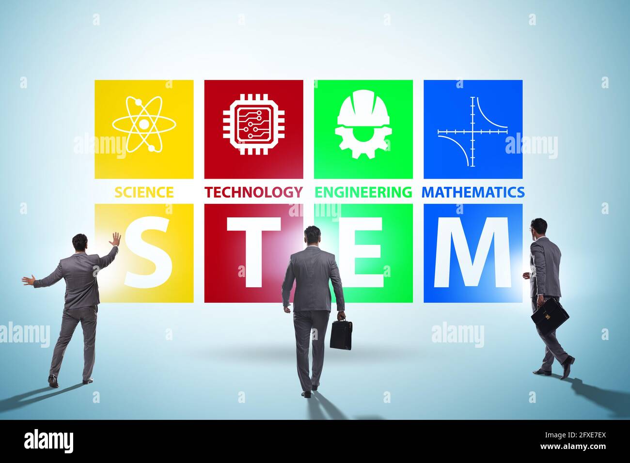 Business people in the STEM education concept Stock Photo - Alamy