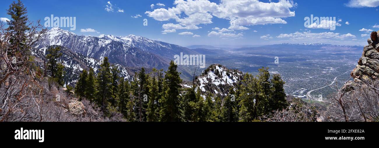 Wasatch Front Mount Olympus Peak hiking trail inspiring views in spring ...