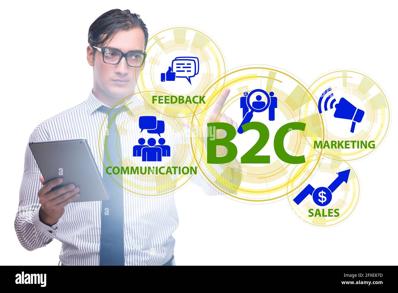 Business to customer concept with the business people Stock Photo - Alamy