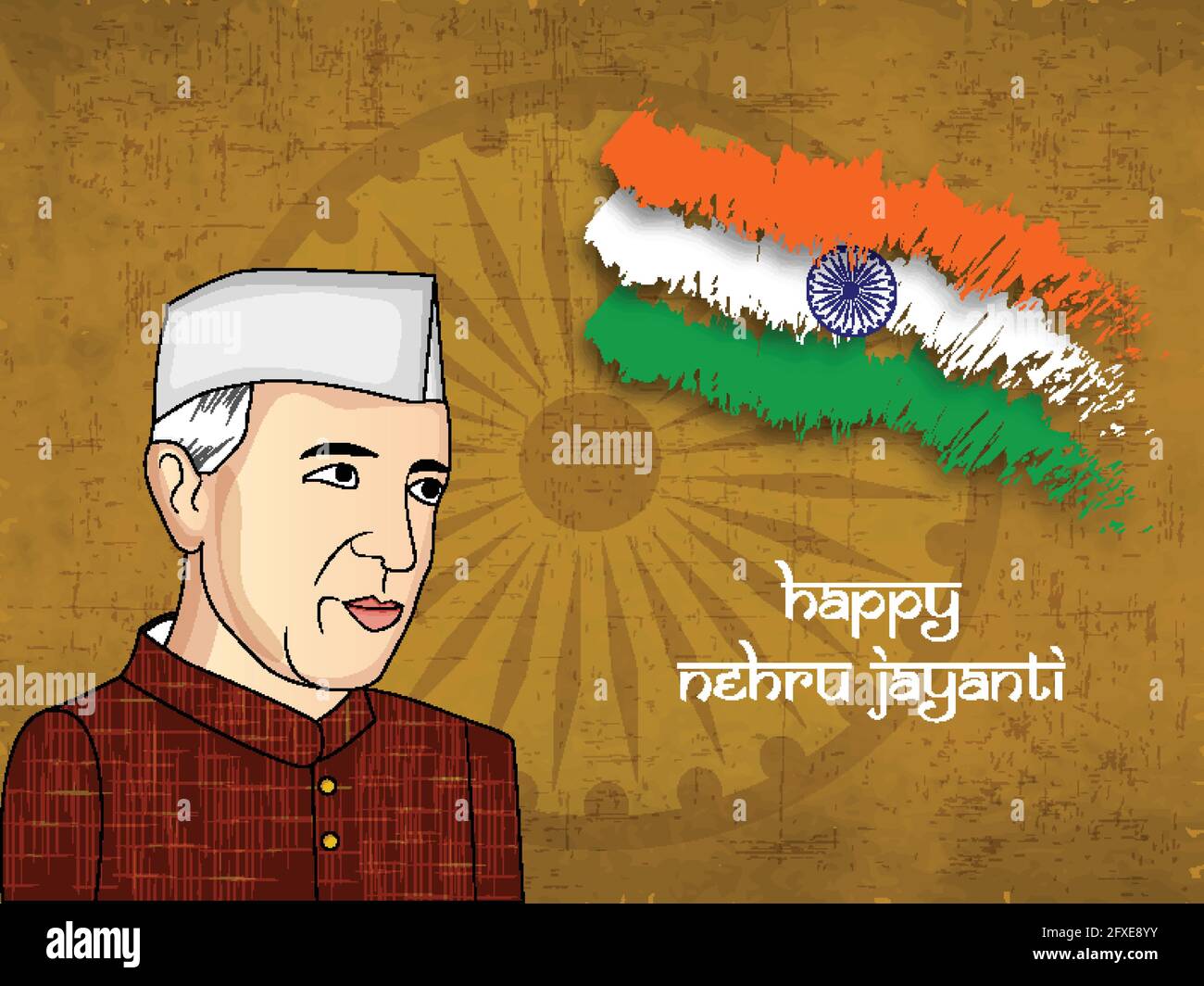 Jawaharlal Nehru Jayanti Stock Vector Image & Art - Alamy