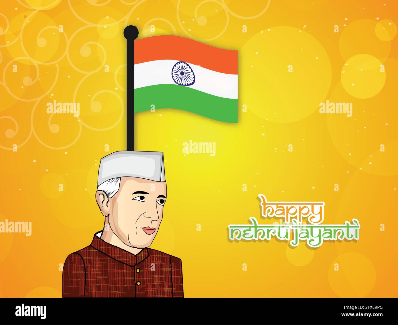 Jawaharlal Nehru Jayanti Stock Vector Image & Art - Alamy