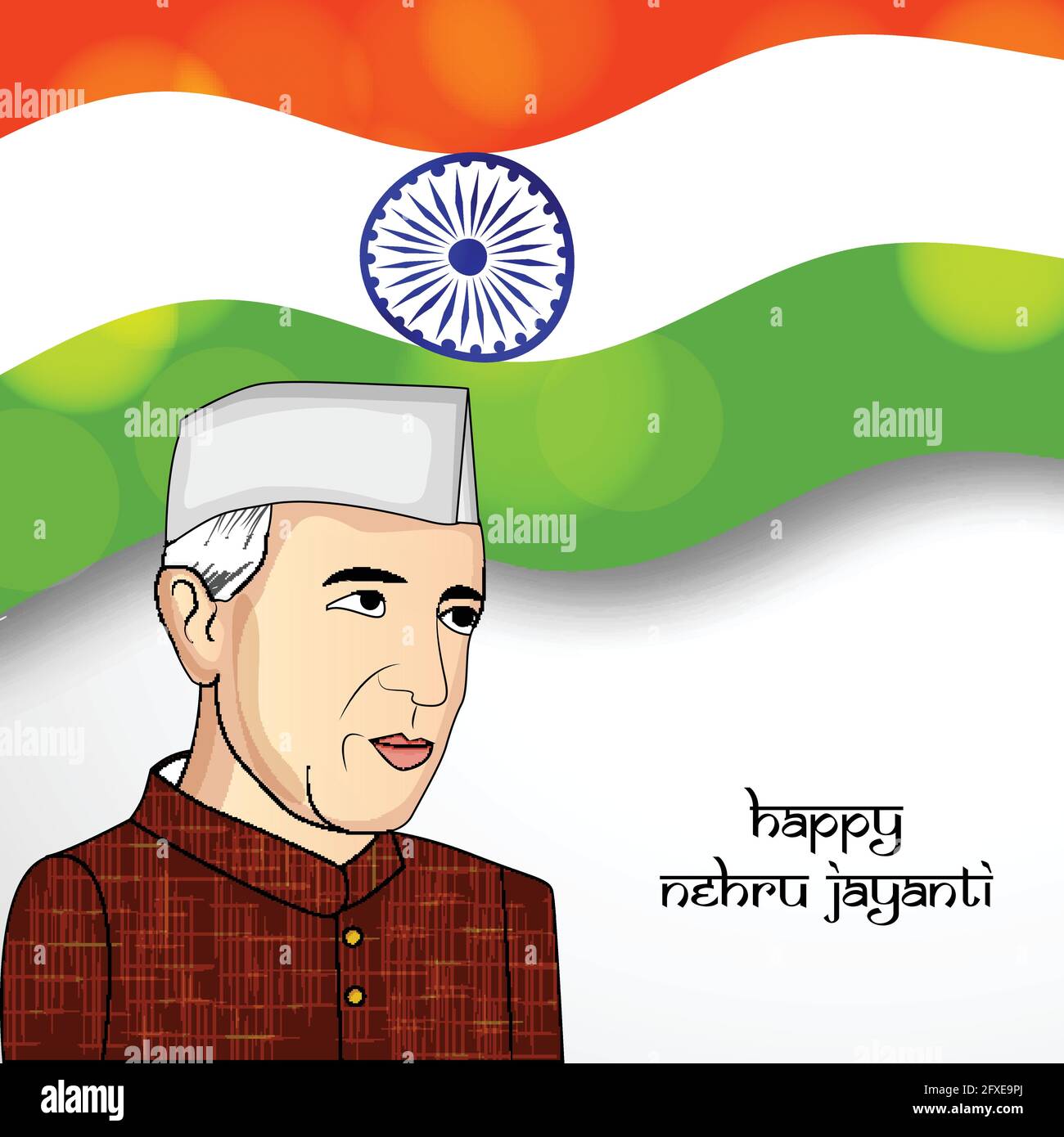 Jawaharlal Nehru Jayanti Stock Vector Image & Art - Alamy
