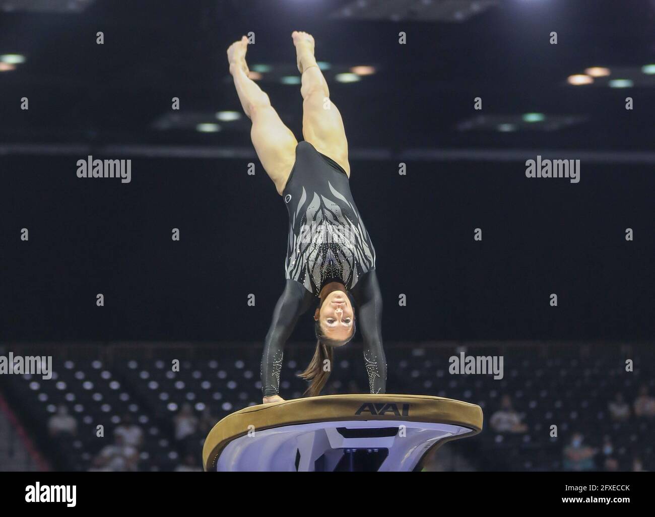 May 22, 2021: 2008 US Olympic team member Chellsie Memmel executes her ...