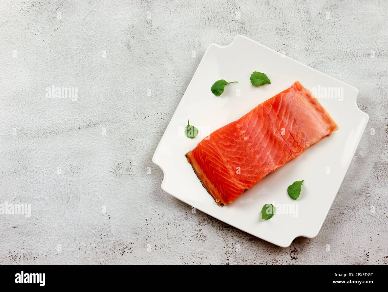 Salmon fillet with salt hi-res stock photography and images - Alamy