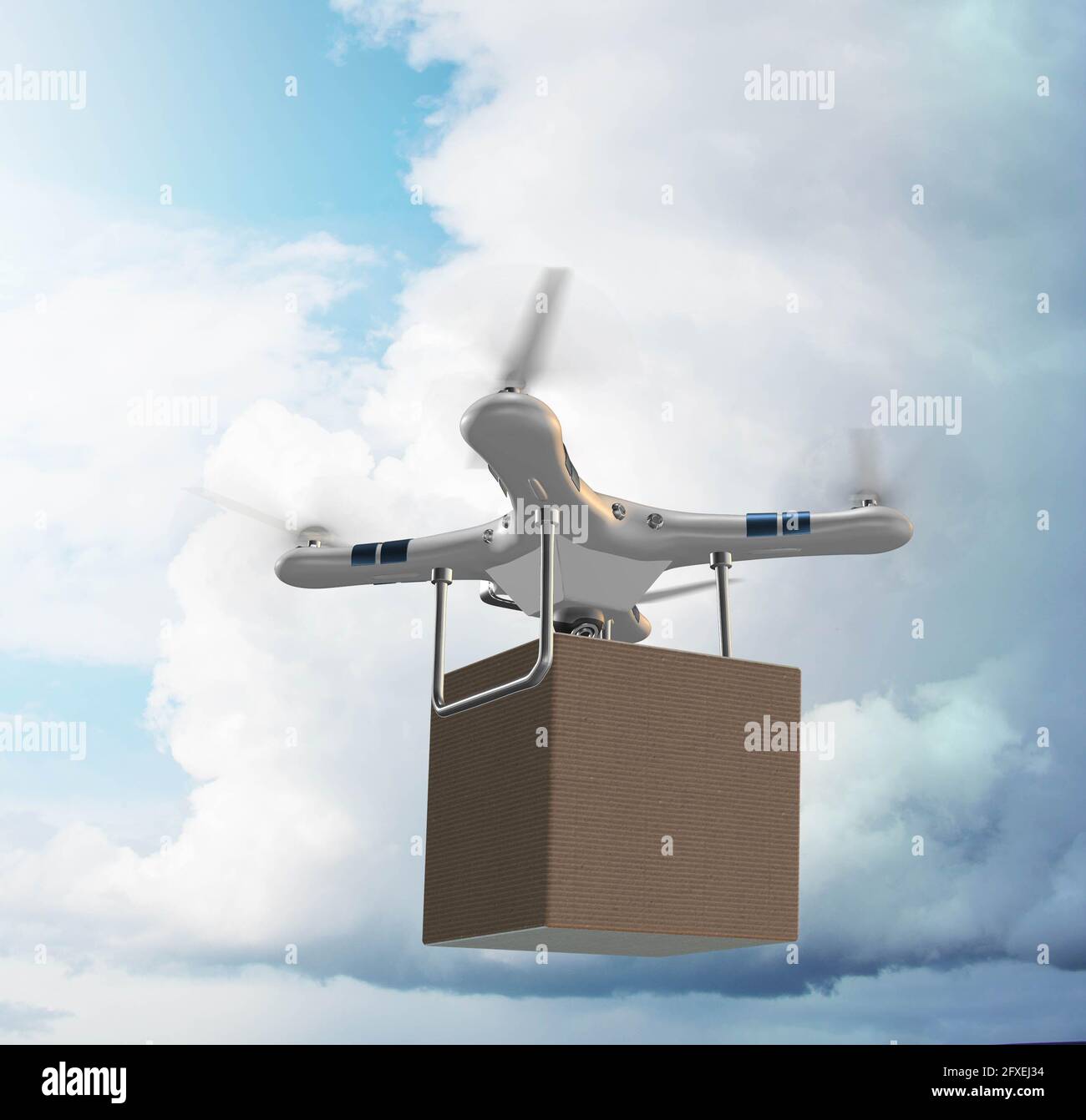 The various modern delivery methods with rockets and drone Stock Photo ...