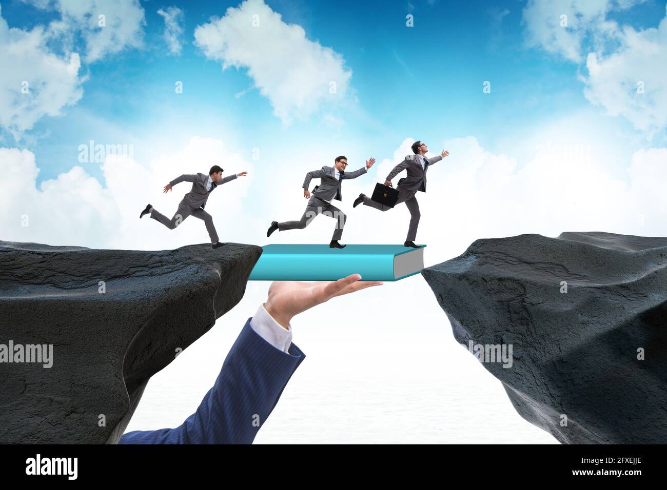 Concept of the education in business with business people Stock Photo ...