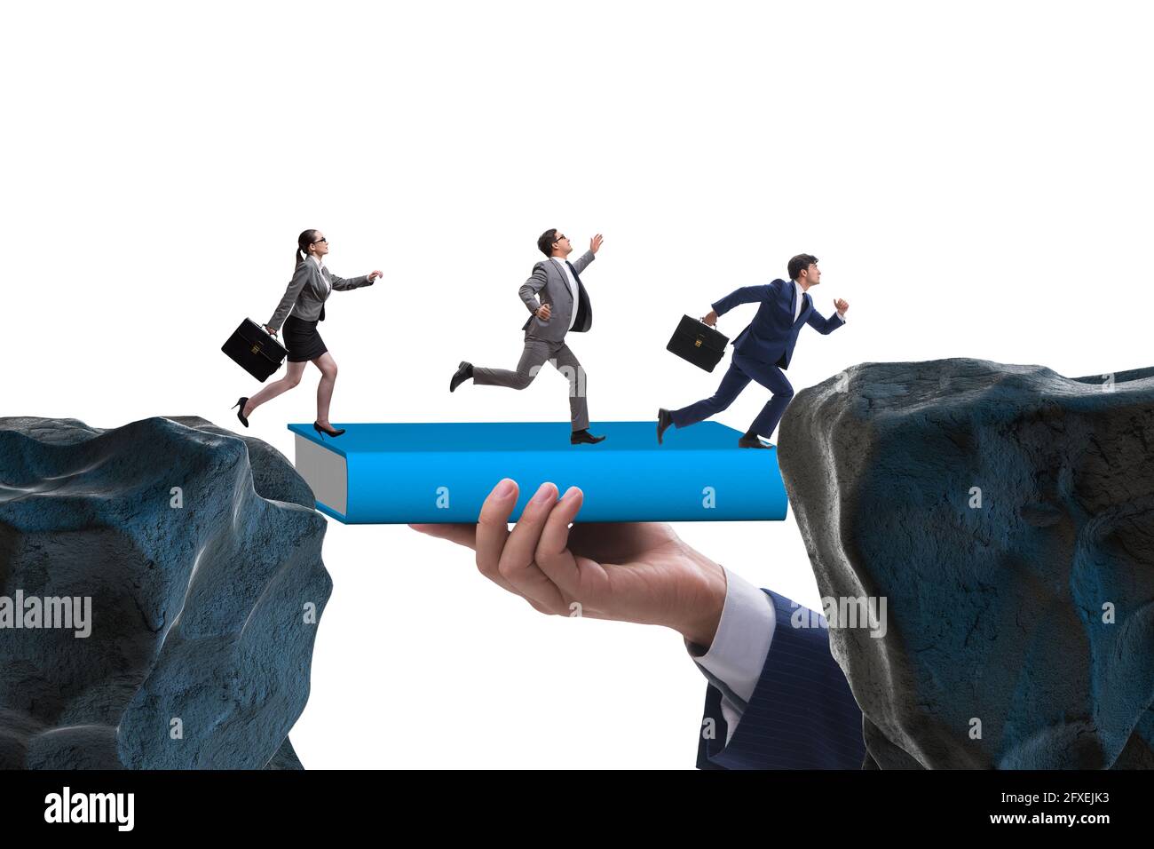 Concept of the education in business with business people Stock Photo ...