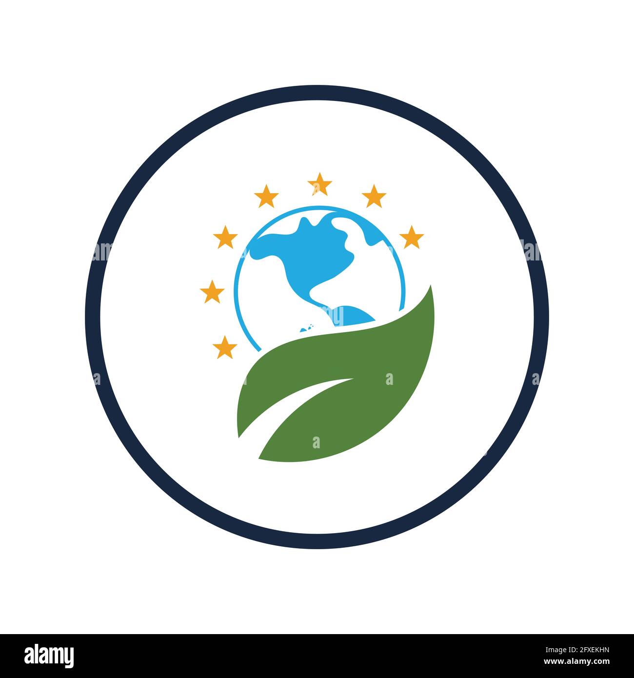 happy earth day logo illustration design template Stock Vector Image ...