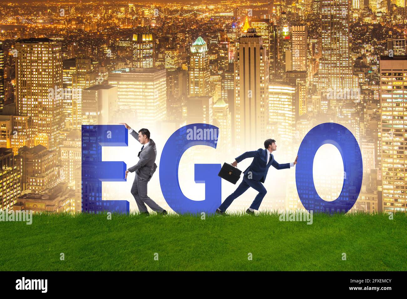 Concept of ego with the businessman Stock Photo - Alamy