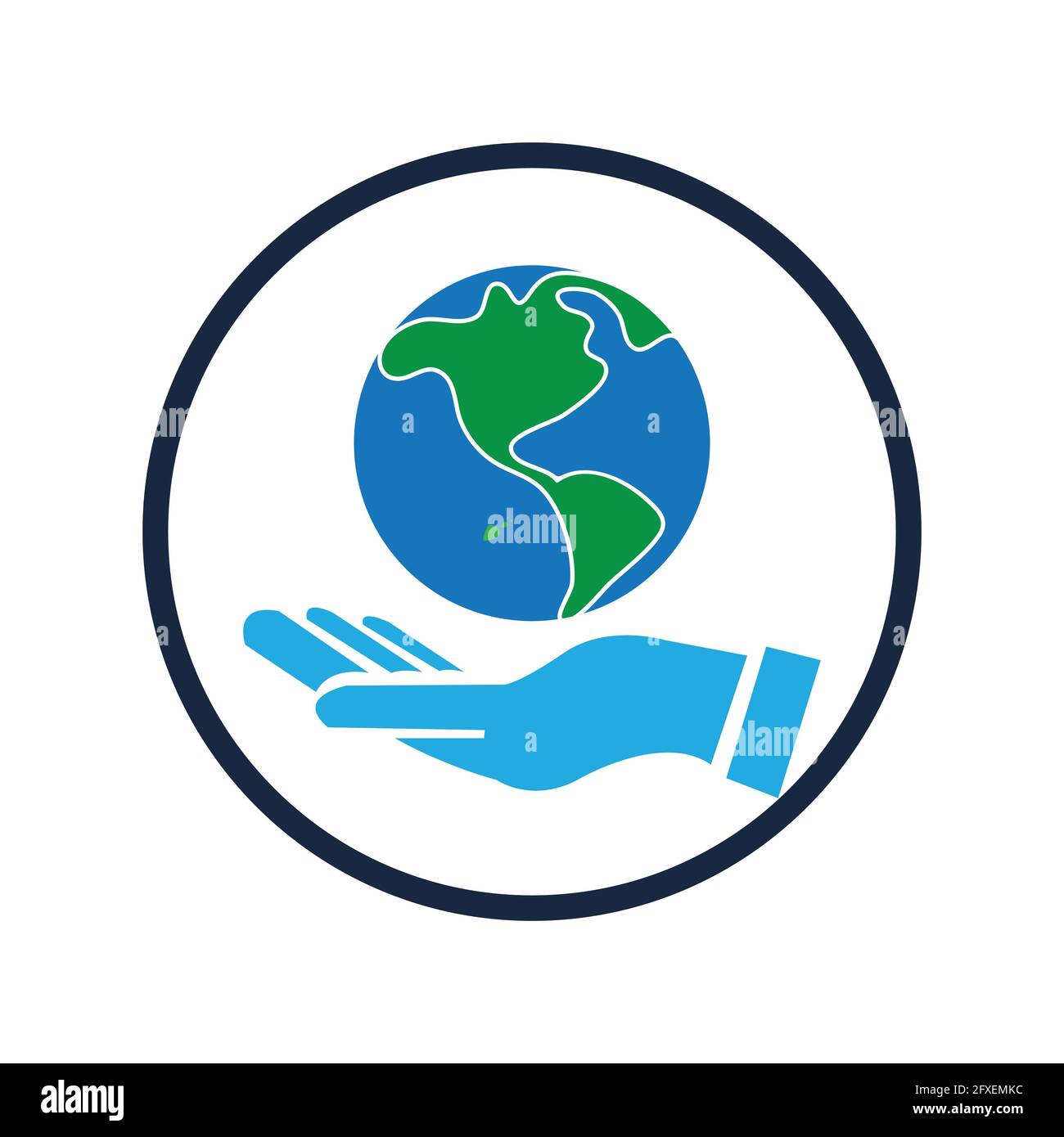 happy earth day logo illustration design template Stock Vector Image ...