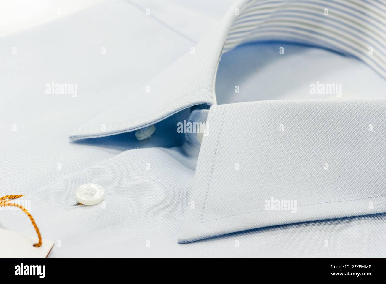 Light blue collar shirt hi-res stock photography and images - Alamy