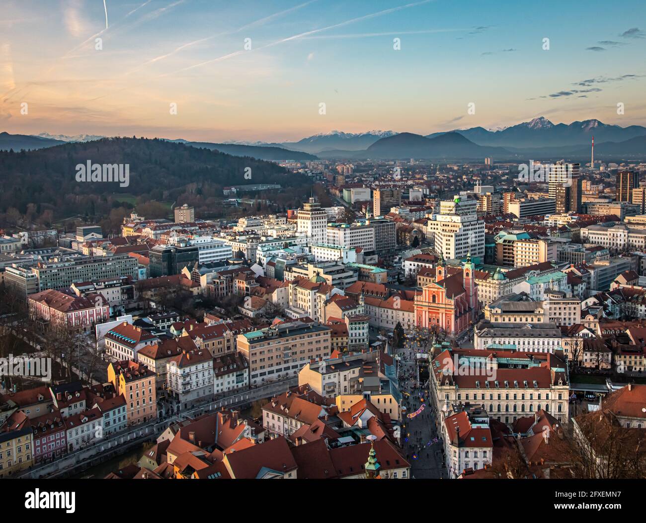 City center of Ljubljana Stock Photo - Alamy