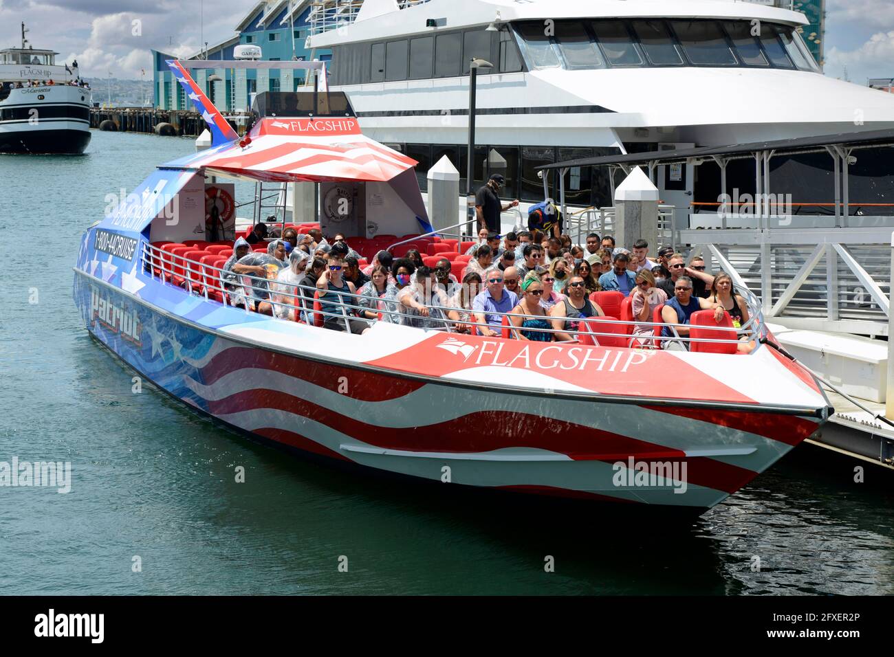 Ready to leave port with a full compliment of passengers, the Patriot ...