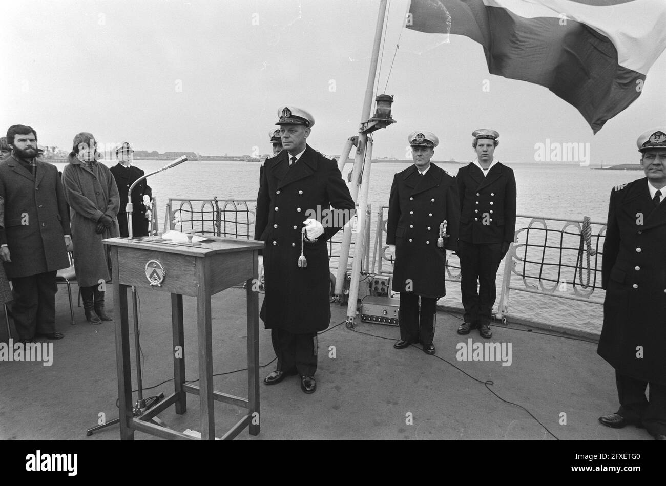 During the handover ceremony on the guided-arm frigate Hr. Ms. Tromp ...