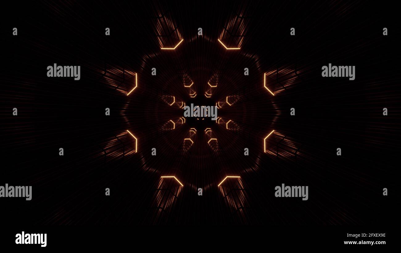 3D rendering of kaleidoscopic futuristic dark wallpaper in vibrant ...