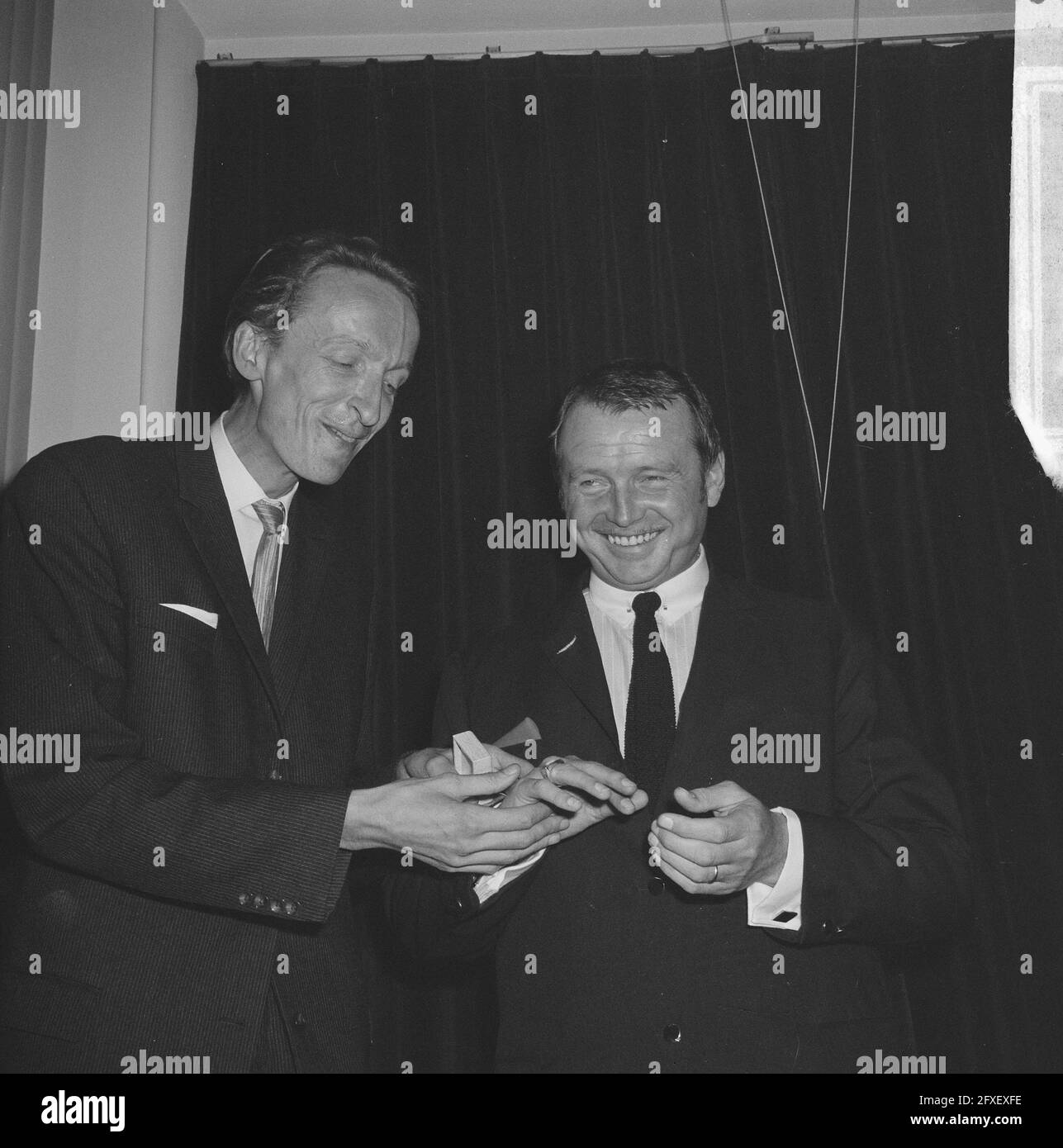 Toon Hermans and journalist, museum director and television presenter ...