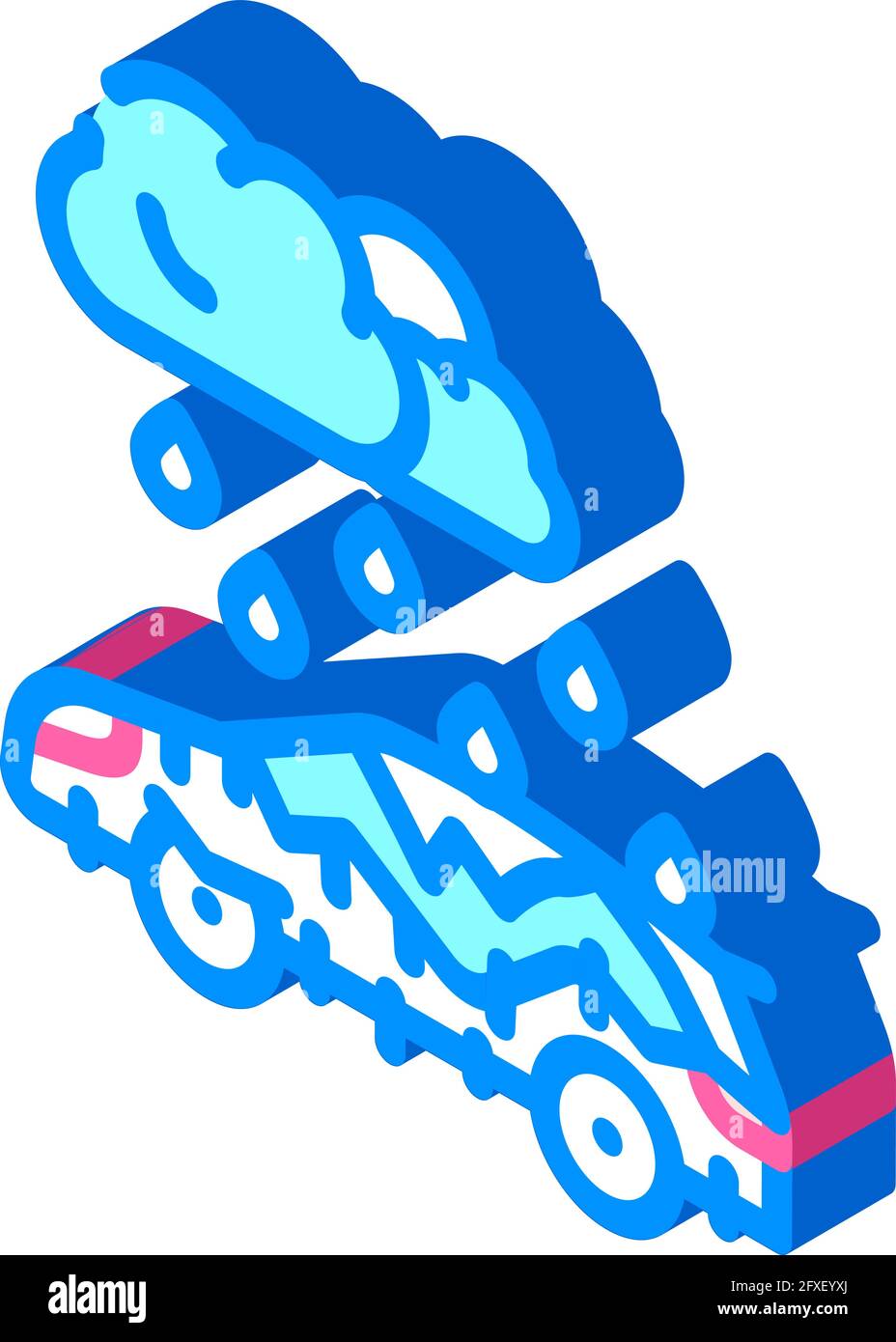 freezing rain disaster isometric icon vector illustration Stock Vector ...