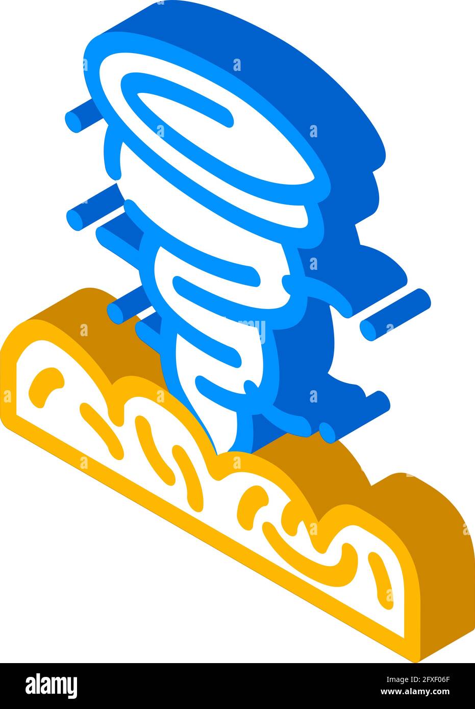 hurricane disaster isometric icon vector illustration Stock Vector ...