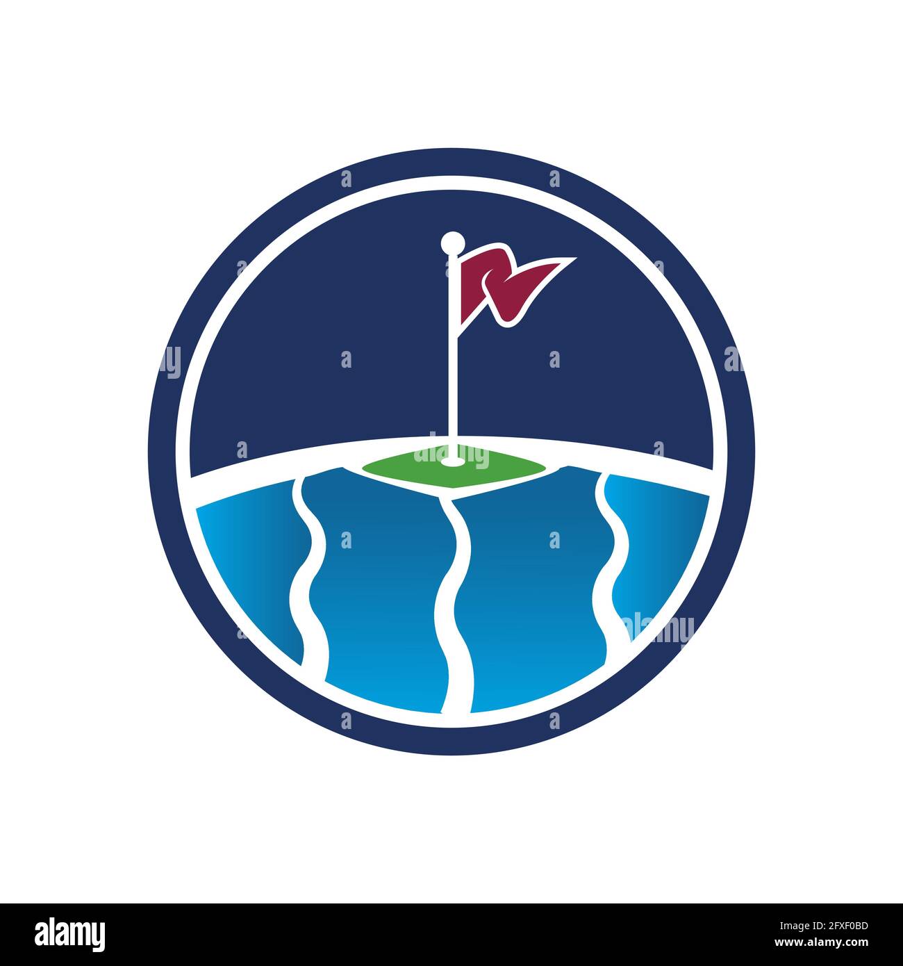 circle simple golf logo design vector template illustrations Stock ...