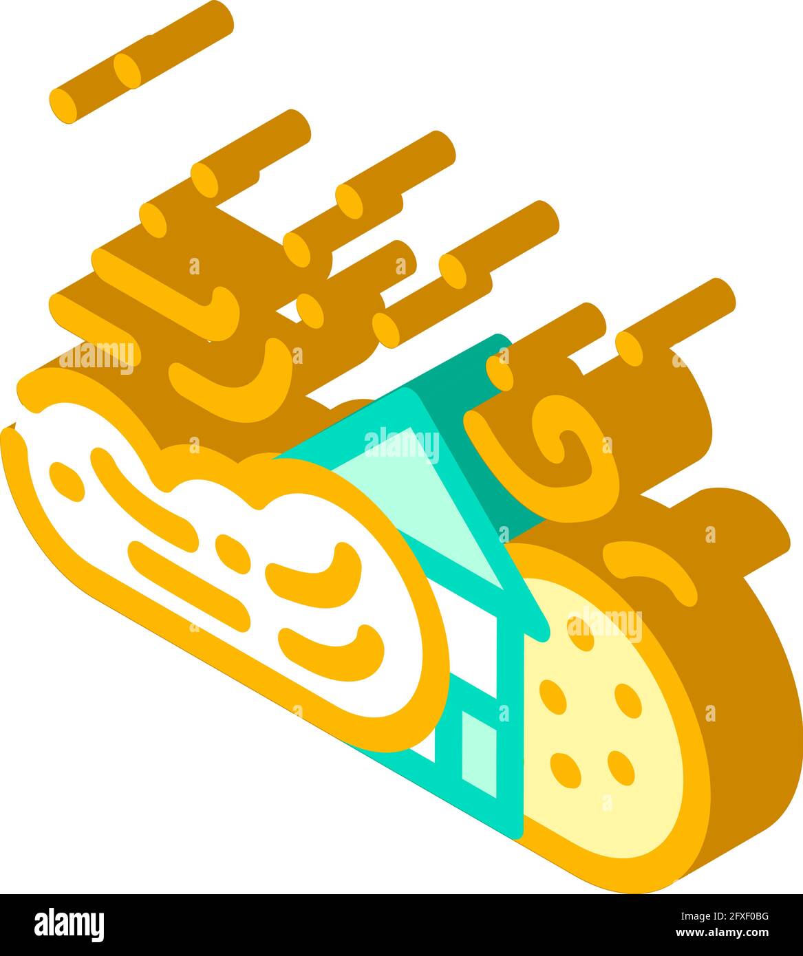 sandstorm disaster isometric icon vector illustration Stock Vector ...