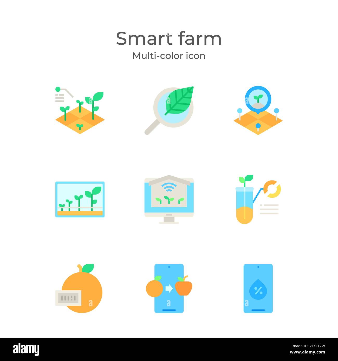 Smart farming system Cut Out Stock Images & Pictures - Alamy