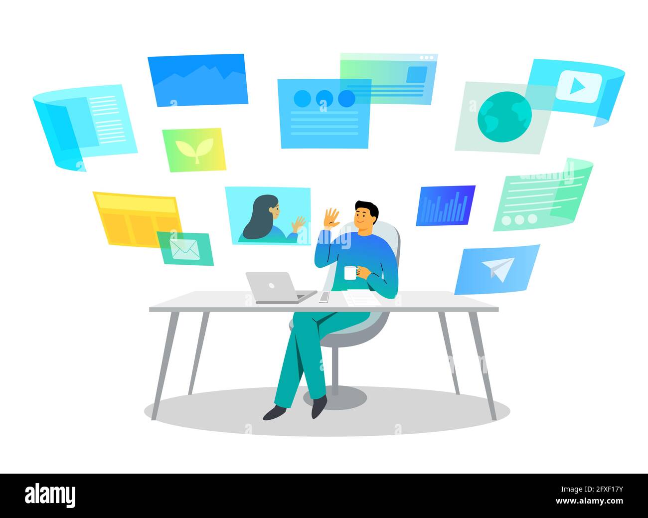 Virtual society Cut Out Stock Images & Pictures - Alamy