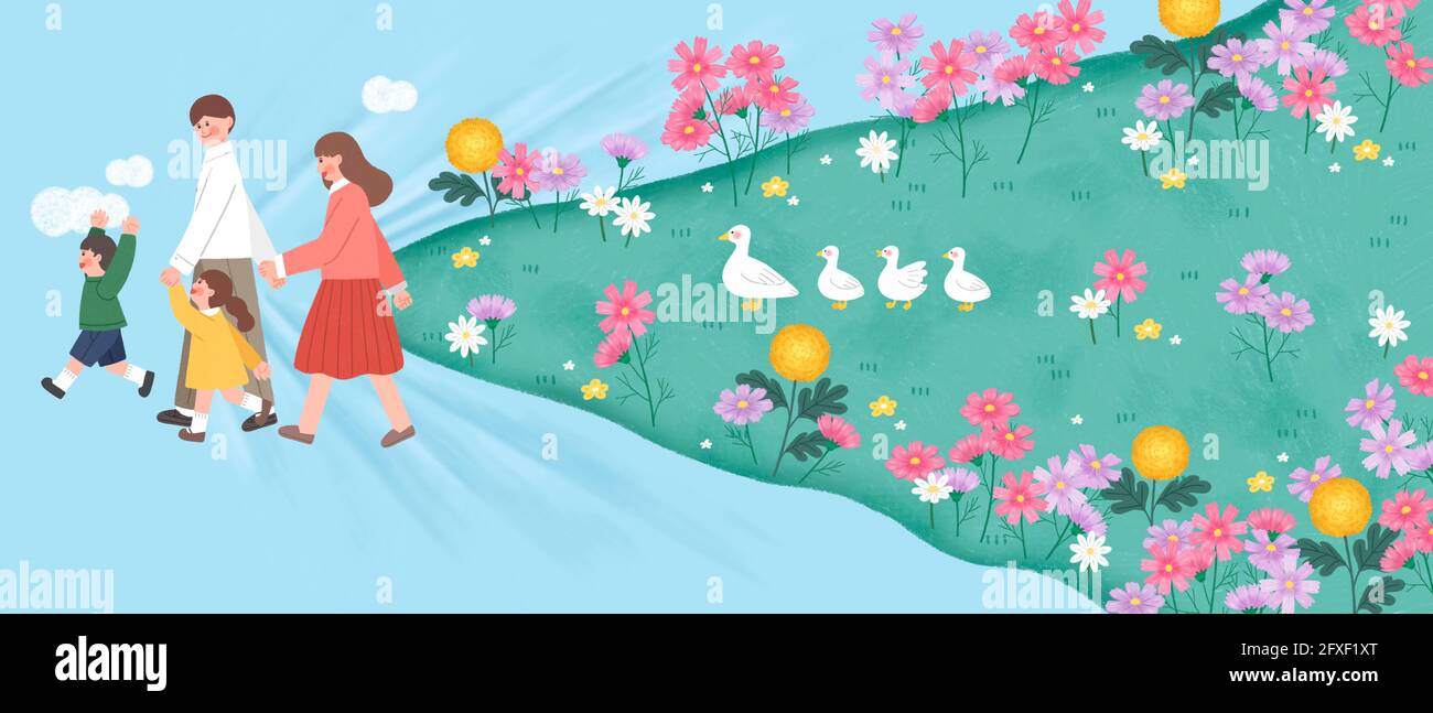 save earth - family loving environment Stock Photo - Alamy